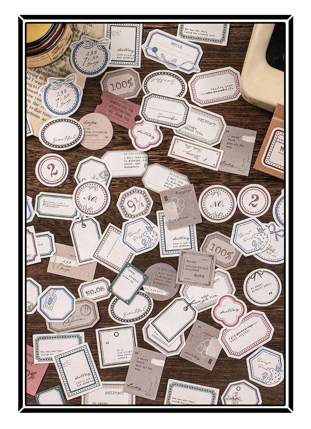45pcs Assorted Mini Label Collage Kit Special Paper - Etsy