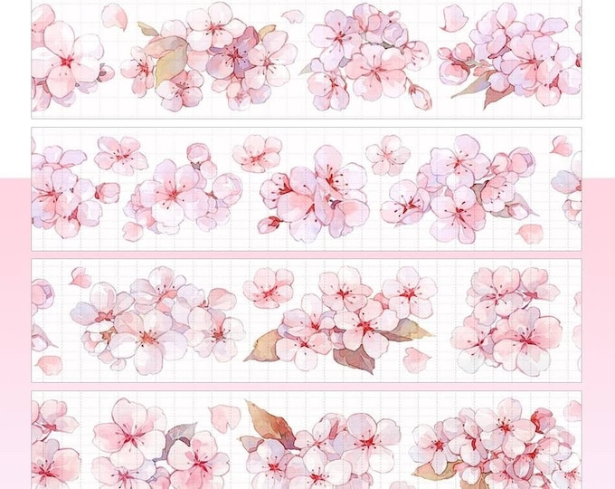 Vinyl Stickers Pack, Flowers Laptop Stickers Scrapbooking, Sakura Washi ...