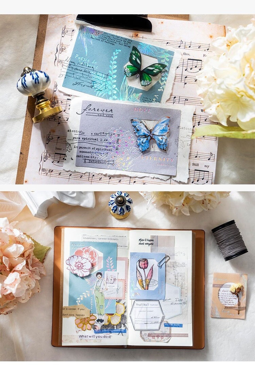 20pcs Photo Frame Junk Journal Kit Scrapbook Paper Kit - Etsy