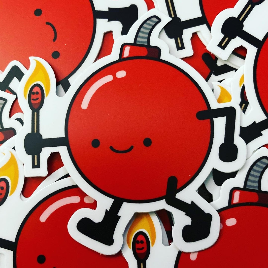 Cherry Bomb Sticker - Little Troublemaker - Laptop Sticker - Water ...