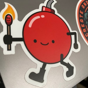 Cherry Bomb Sticker - Little Troublemaker - Laptop Sticker - Water ...