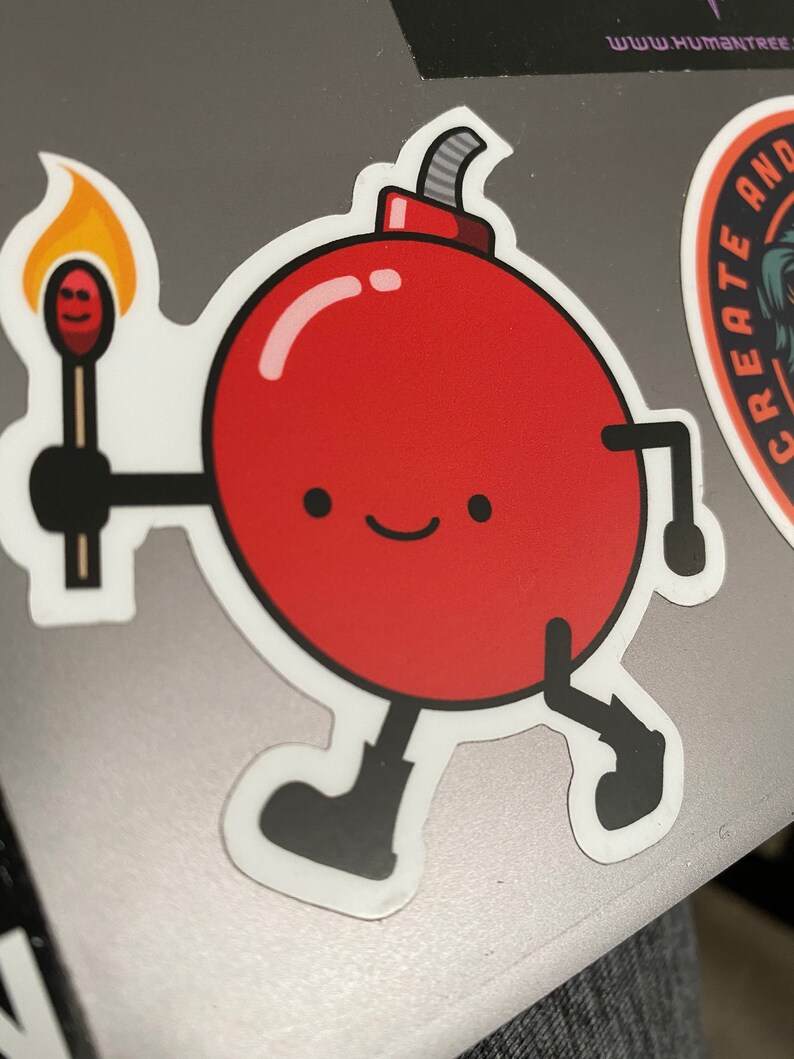 Cherry Bomb Sticker - Little Troublemaker - Laptop Sticker - Water ...
