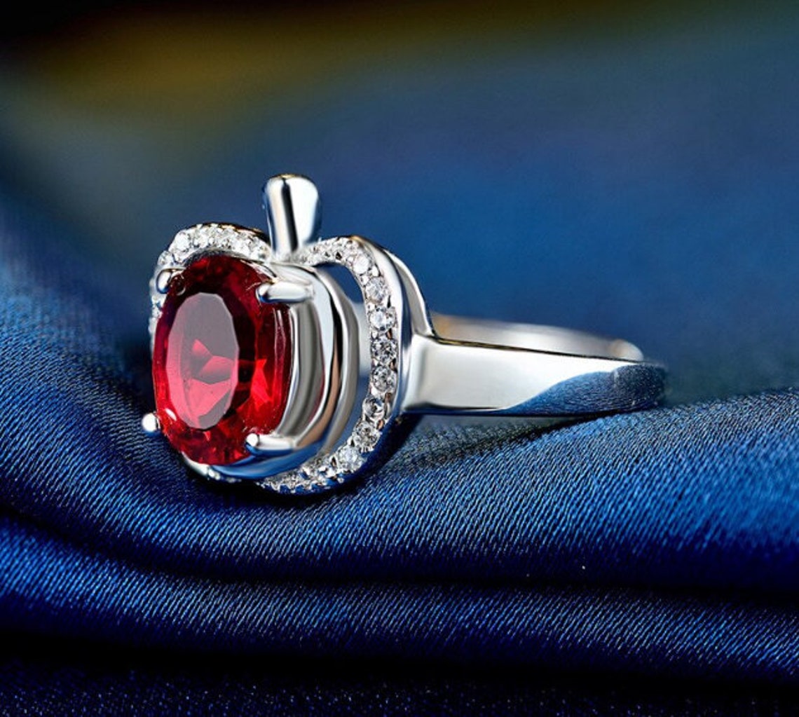 Ruby Ring ruby Gemstone Ringadjustable Ringbirthday Gift - Etsy