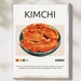Kimchi Poster: Korean Food, Retro Kitchen Art (digital Download) - Etsy