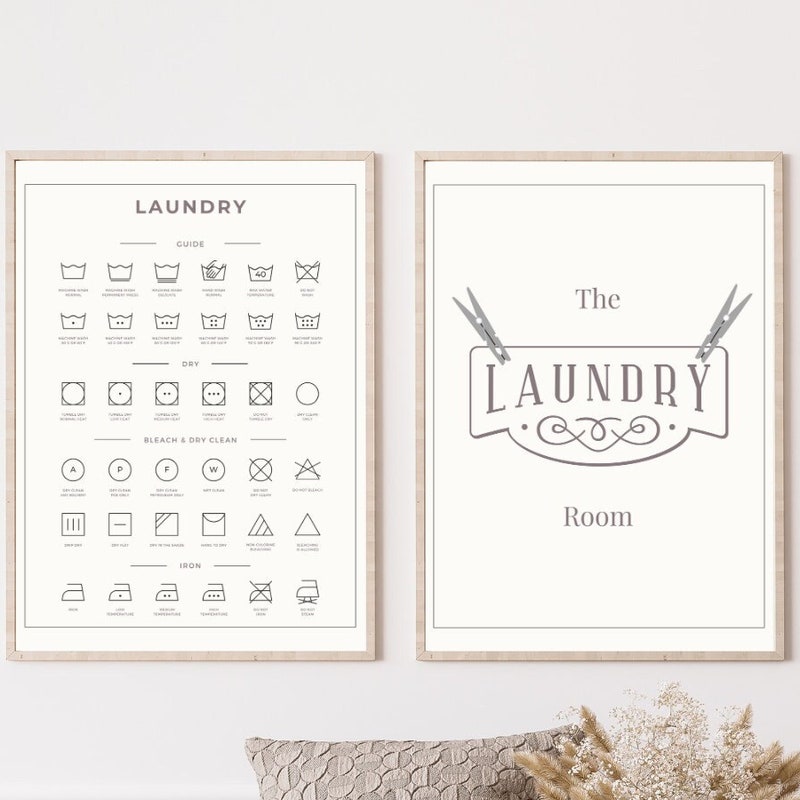 Laundry Symbols Landscape - Etsy