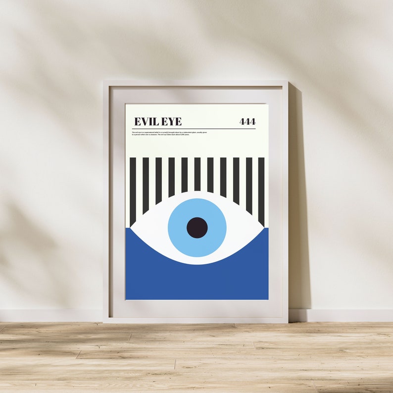 Evil Eye Set of 6 Protection Poster Evil Eye Print Bauhaus - Etsy