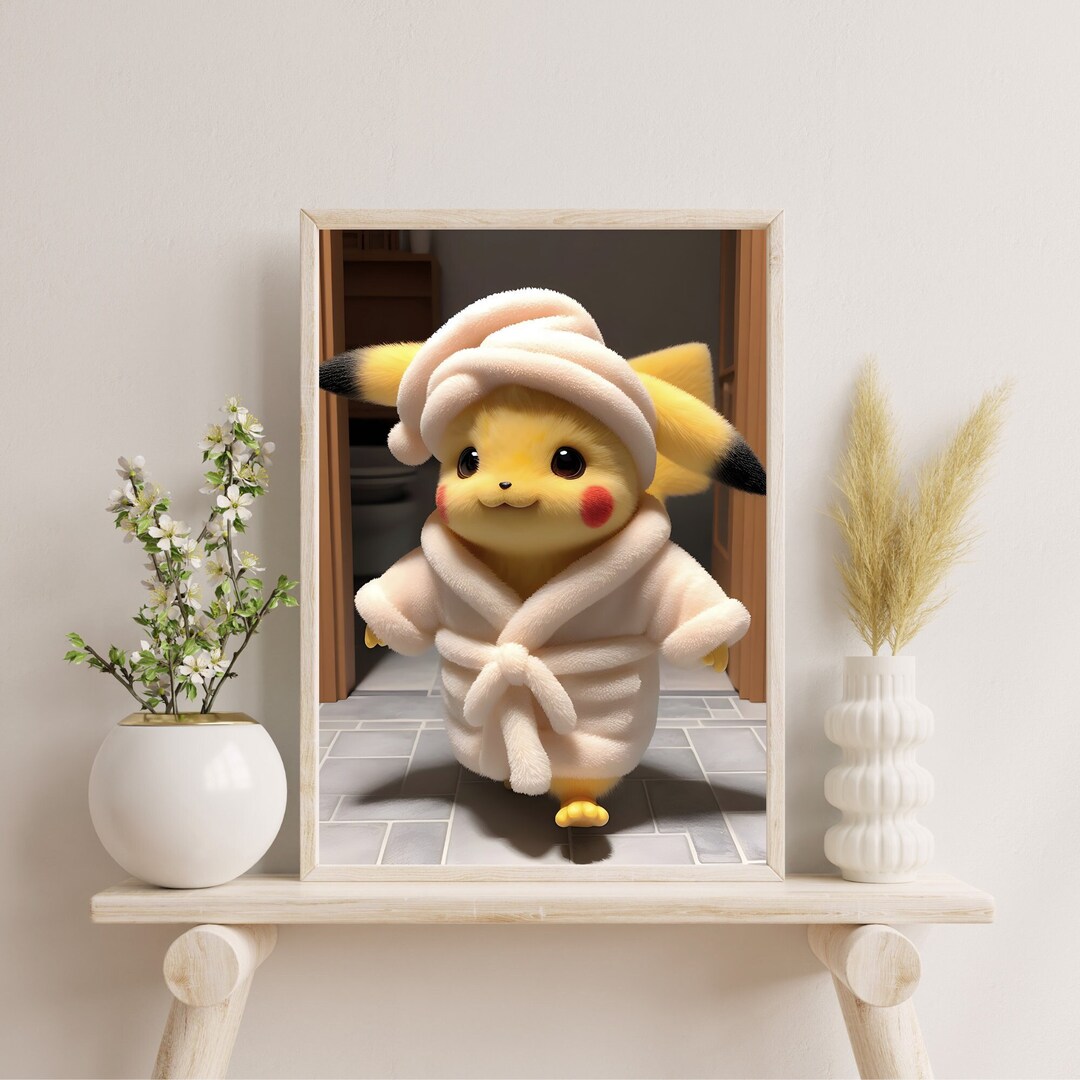 Pikachu Pokemon Digital Print | Printable Pokemon Wall Art | Cartoon ...