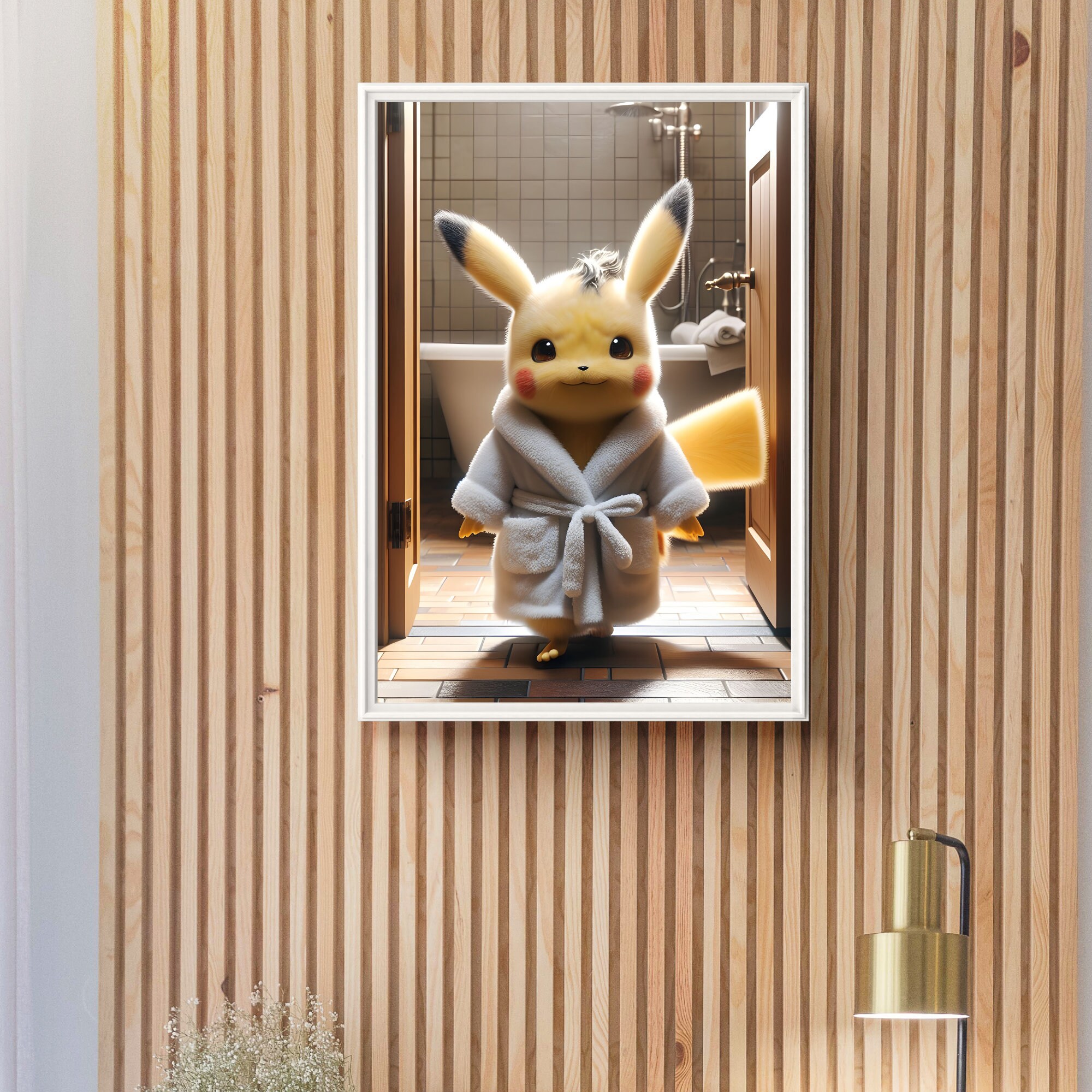Pikachu Pokemon Digital Print Printable Pokemon Wall Art Black & White ...
