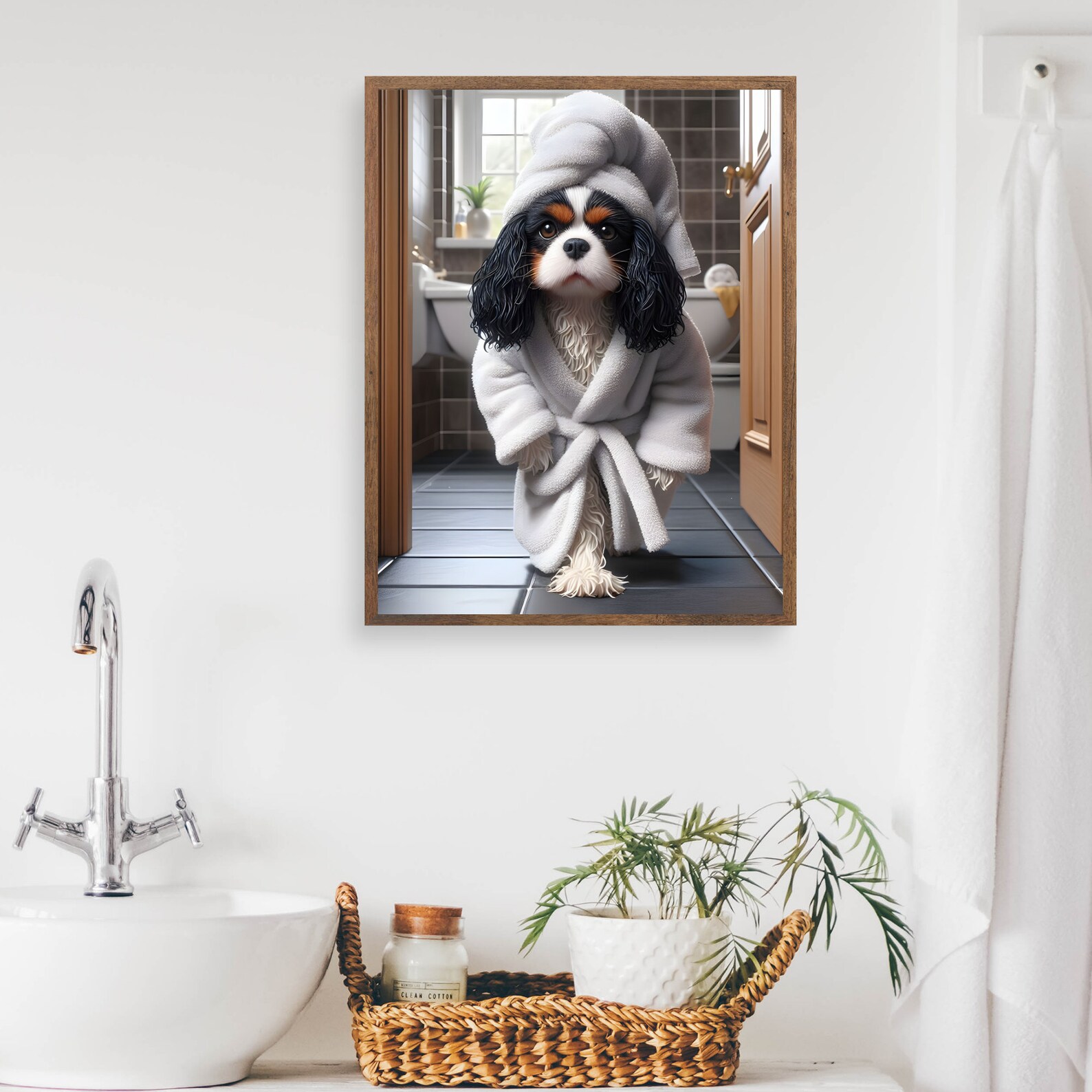 Cavalier King Charles Wall Decor | Bathroom Art Print | Cavalier Photo ...