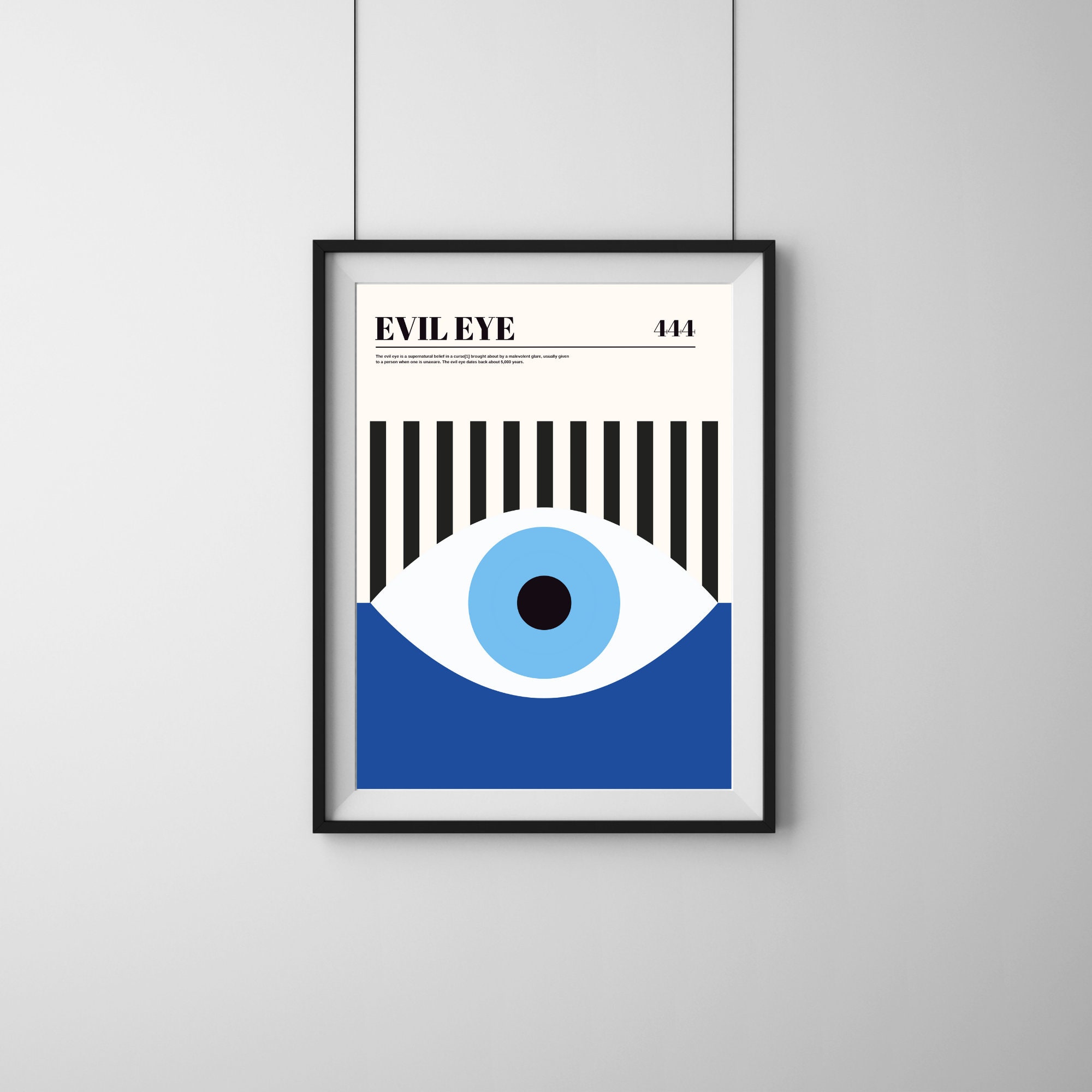 Evil Eye Protection Poster, Evil Eye Print, Bauhaus Poster, Greek Evil ...