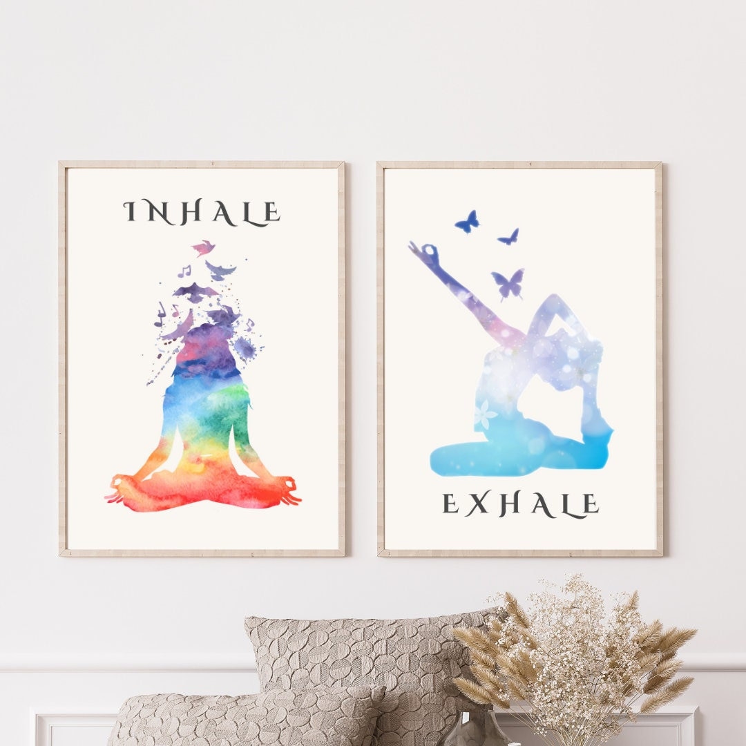 Yoga Wall Decor, Yoga Poster, Set of 2 Printable Poster, Yoga Pose ...
