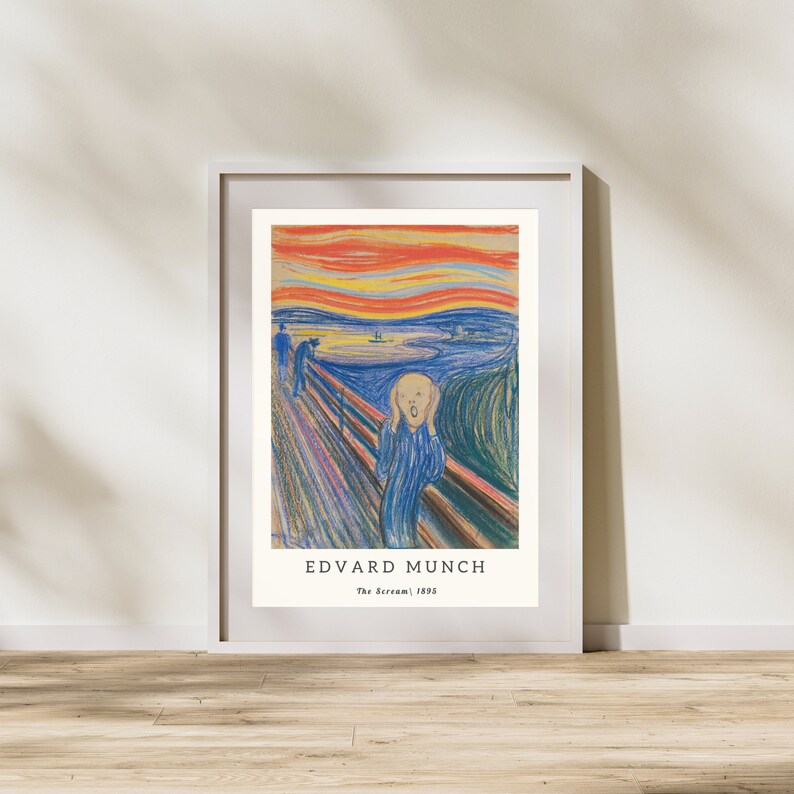 Edvard Munch the Scream Vintage Art Print (digital Download) - Etsy