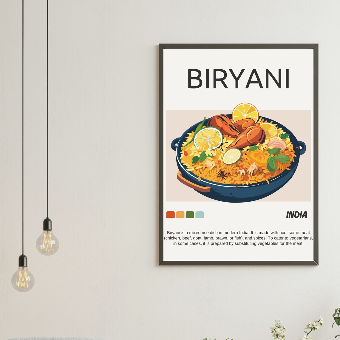 Biryani Poster: Indian Food Retro Kitchen Art (digital Download) - Etsy