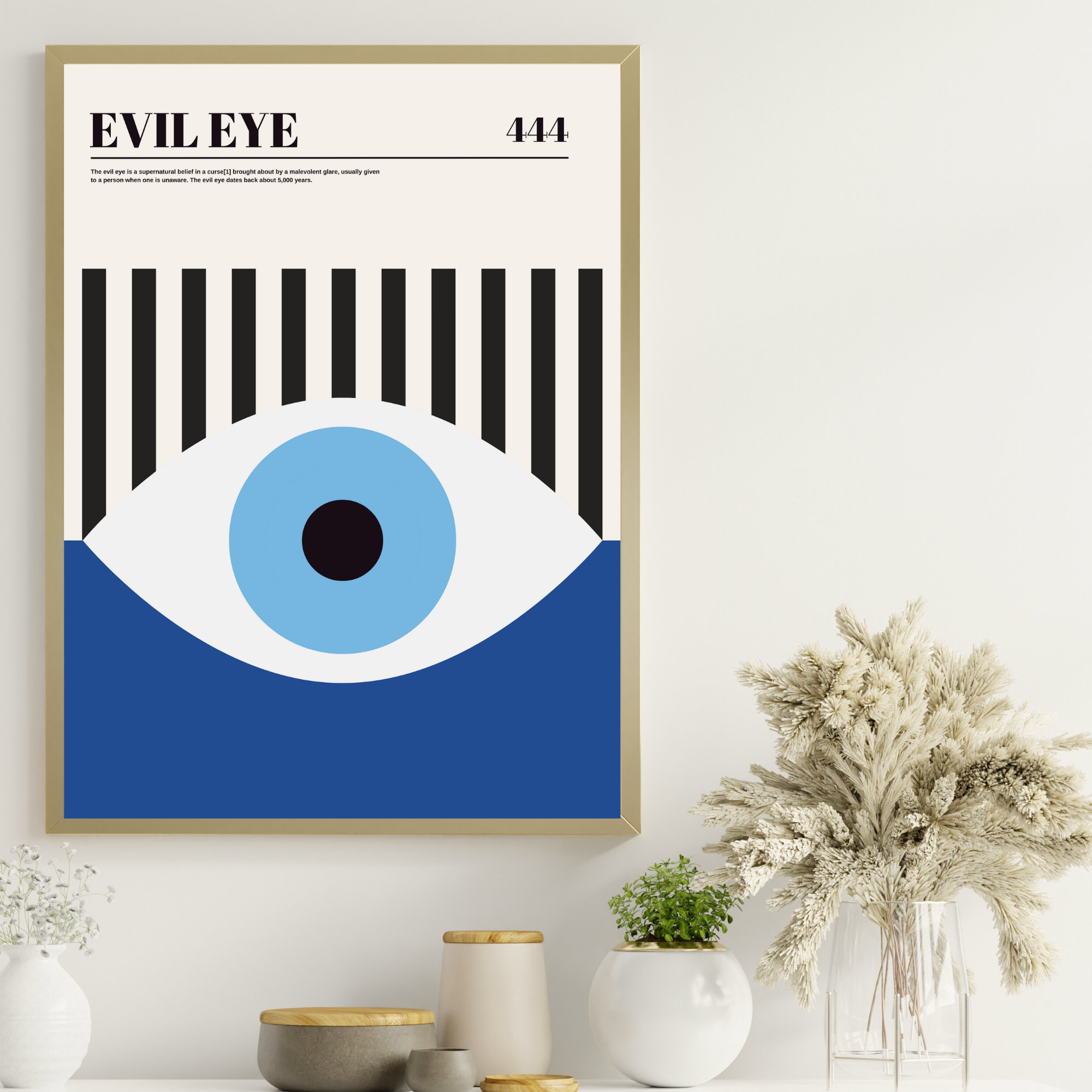 Evil Eye Protection Poster, Evil Eye Print, Bauhaus Poster, Greek Evil ...
