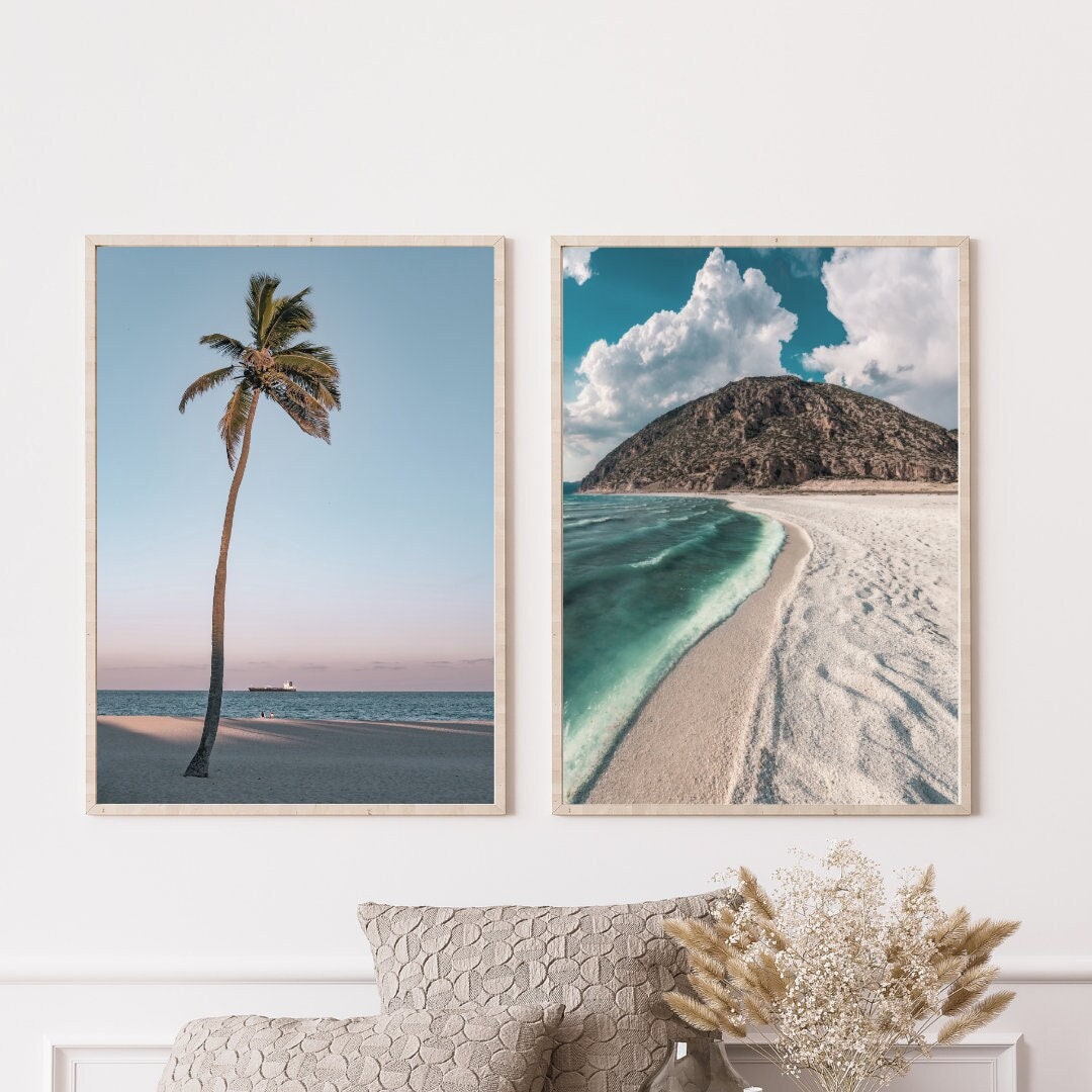 Tropical Beach Print Set: Coastal Wall Art (digital Download) - Etsy