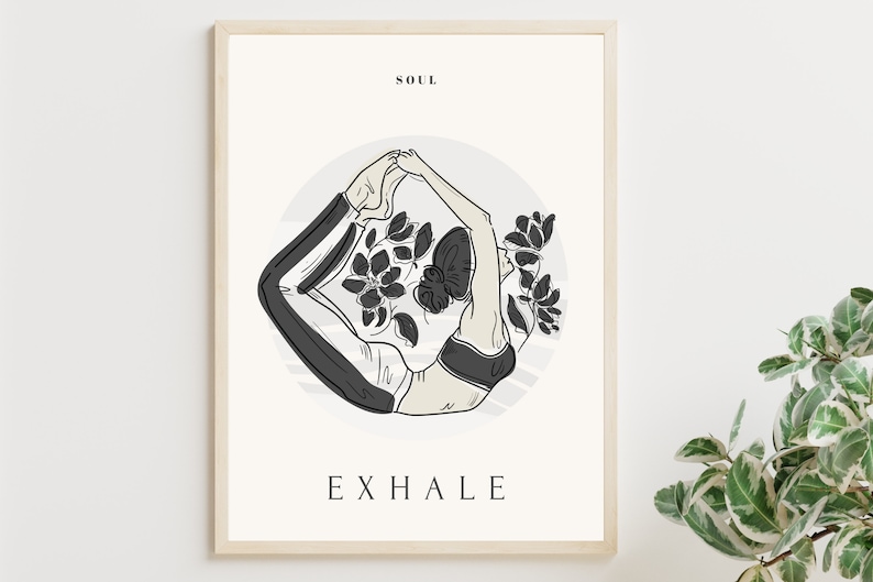 Yoga Wall Decor, Yoga Poster, Set of 3 Printable Poster, Yoga Pose ...