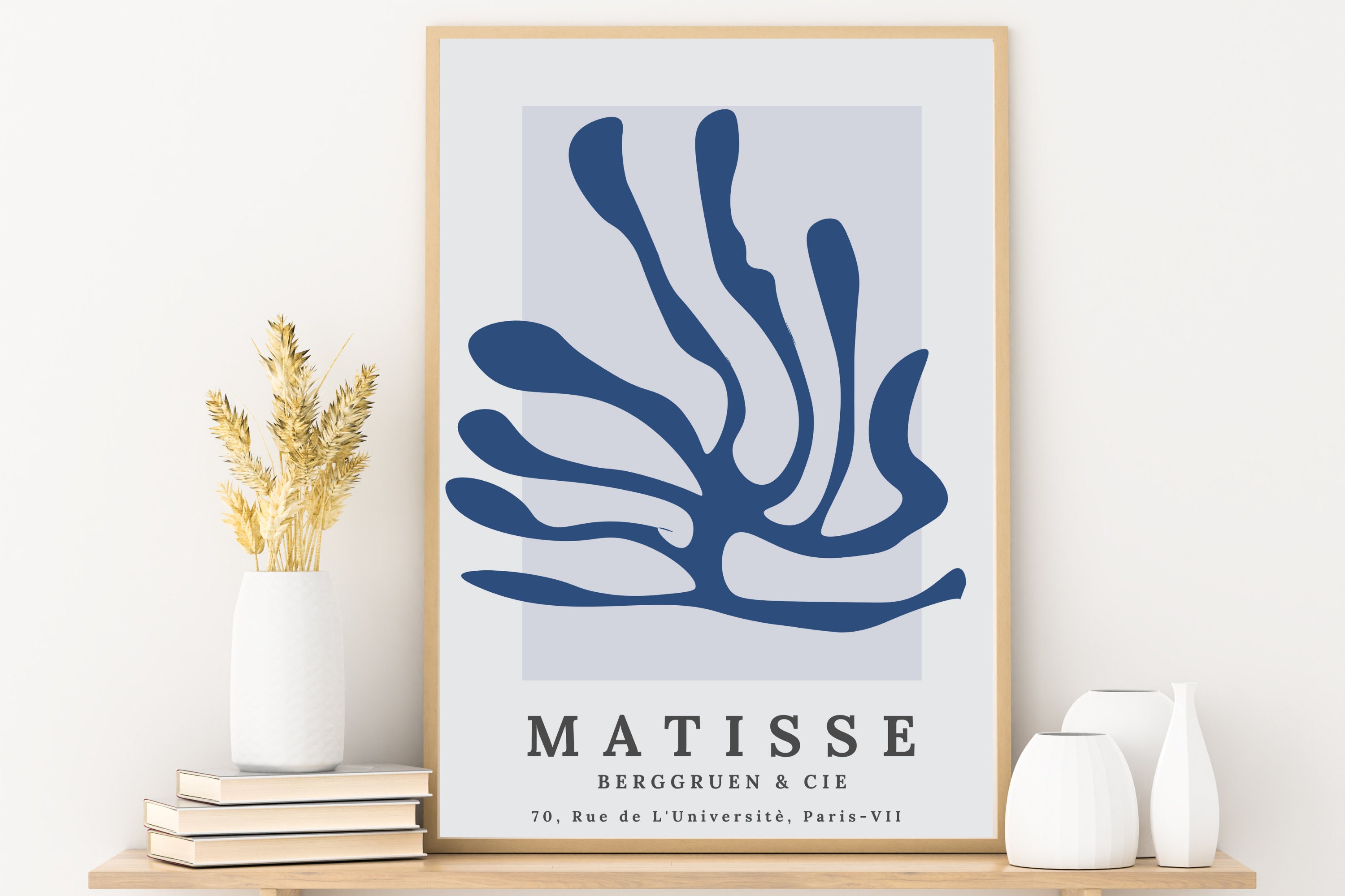 Matisse Blue Set of 3 Prints, Blue Matisse Exhibition Poster, Wall Art ...