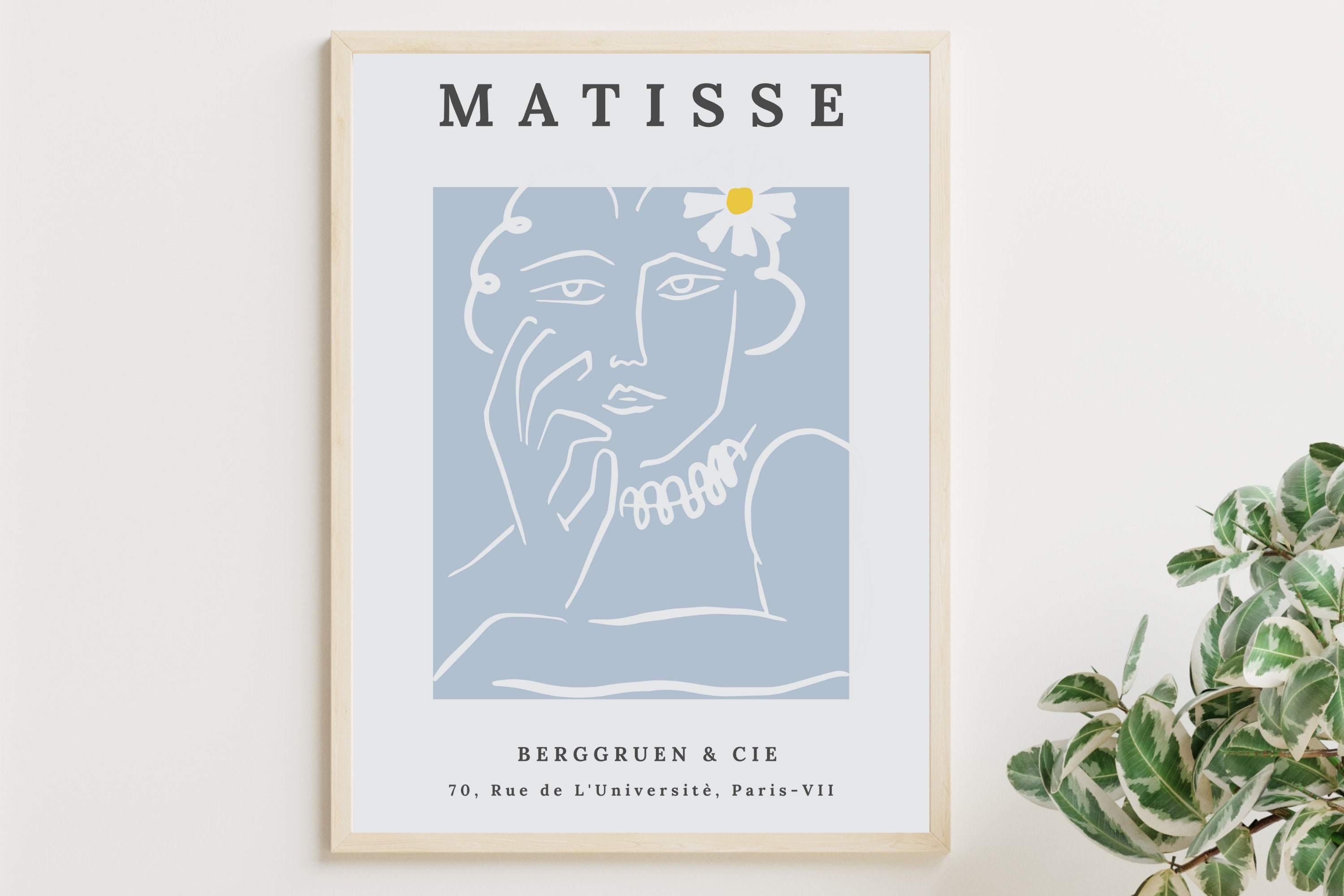 Matisse Blue Set of 3 Prints Beige Matisse Exhibition Poster - Etsy