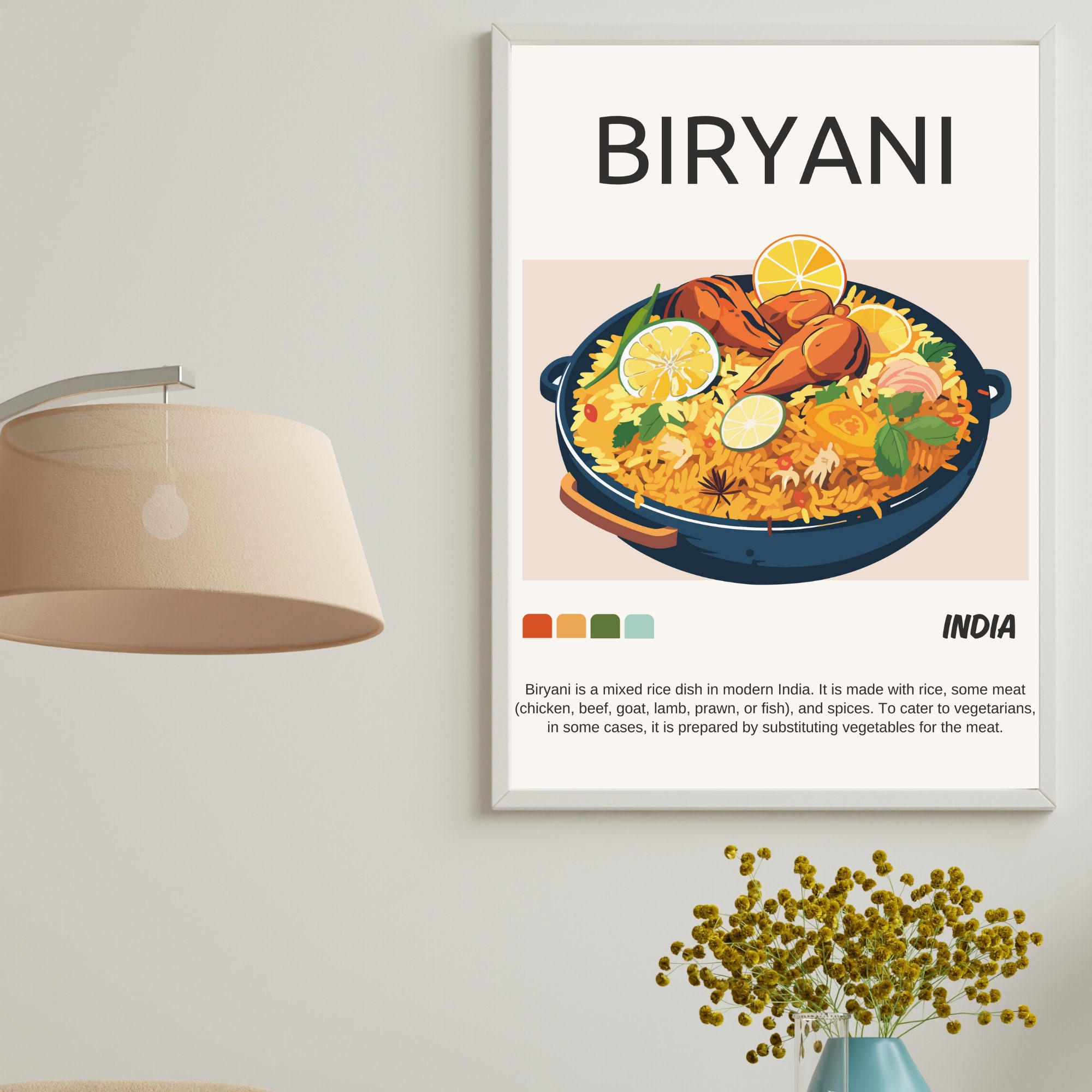Biryani Poster: Indian Food Retro Kitchen Art (digital Download) - Etsy