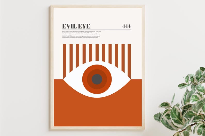Evil Eye Protection Bauhaus Art Print, Aura Nazar Poster (digital) - Etsy