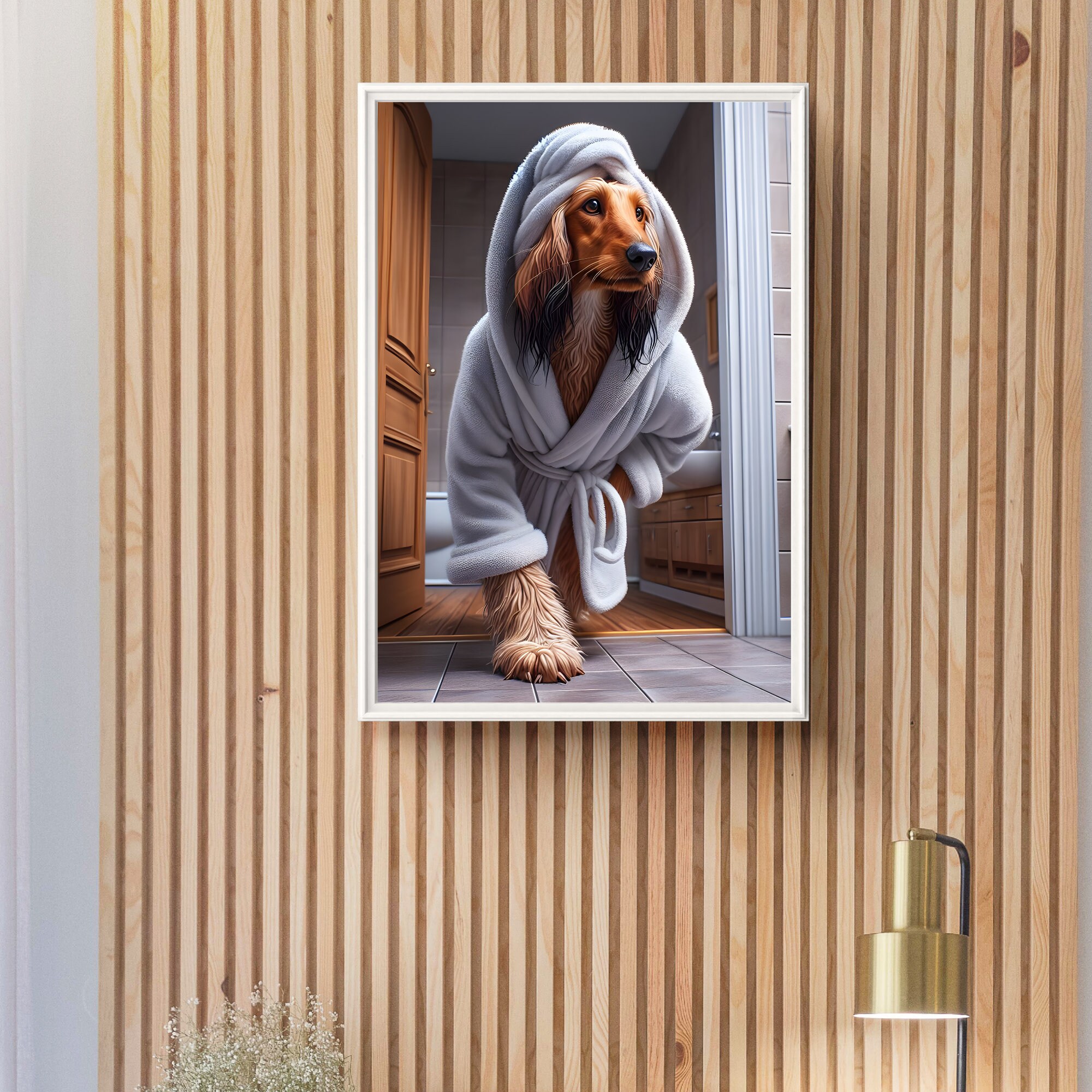 Afghan Hound Wall Decor | Dog Bathroom Print | Afghan Hound Photo ...