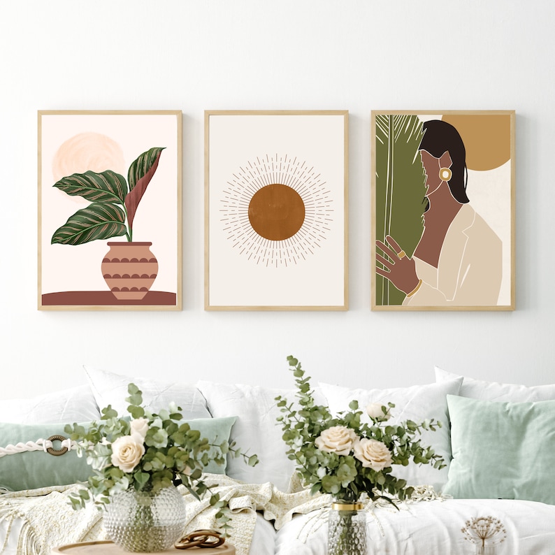 Boho Wall Collage Mega Bundle, Set of 24 Prints, Boho Wall Art Set ...