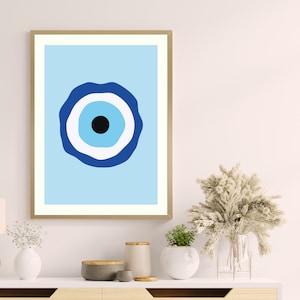 Evil Eye Set of 6 Protection Poster, Evil Eye Print, Bauhaus Poster ...