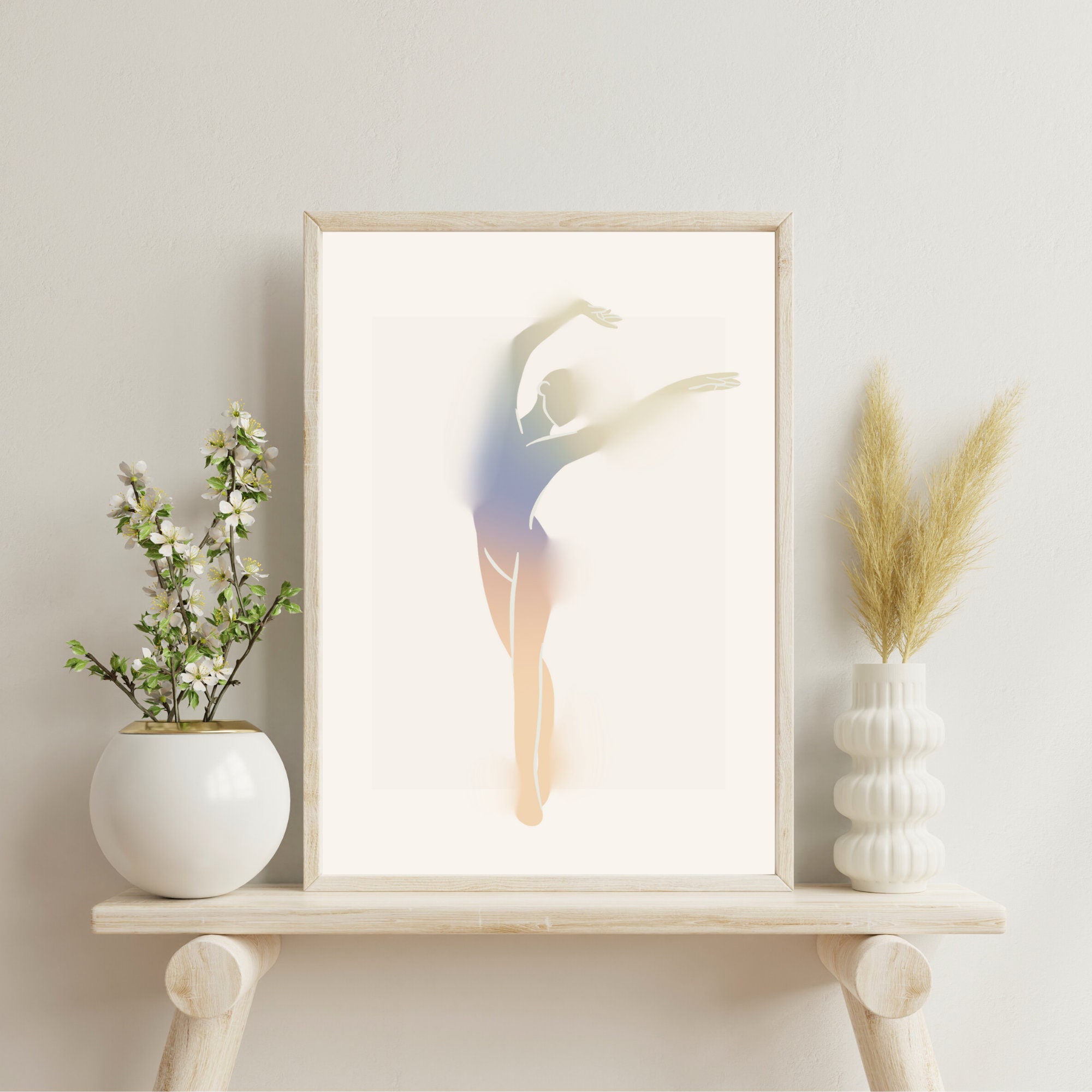 Floral Dancers Printable, Set of 12 Ballerina Printables, Dancer Wall ...