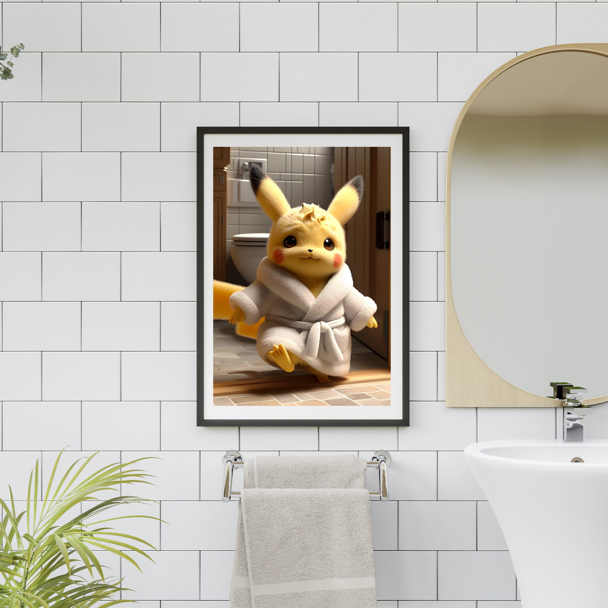 Pikachu Pokemon Digital Print | Printable Pokemon Wall Art | Cartoon ...