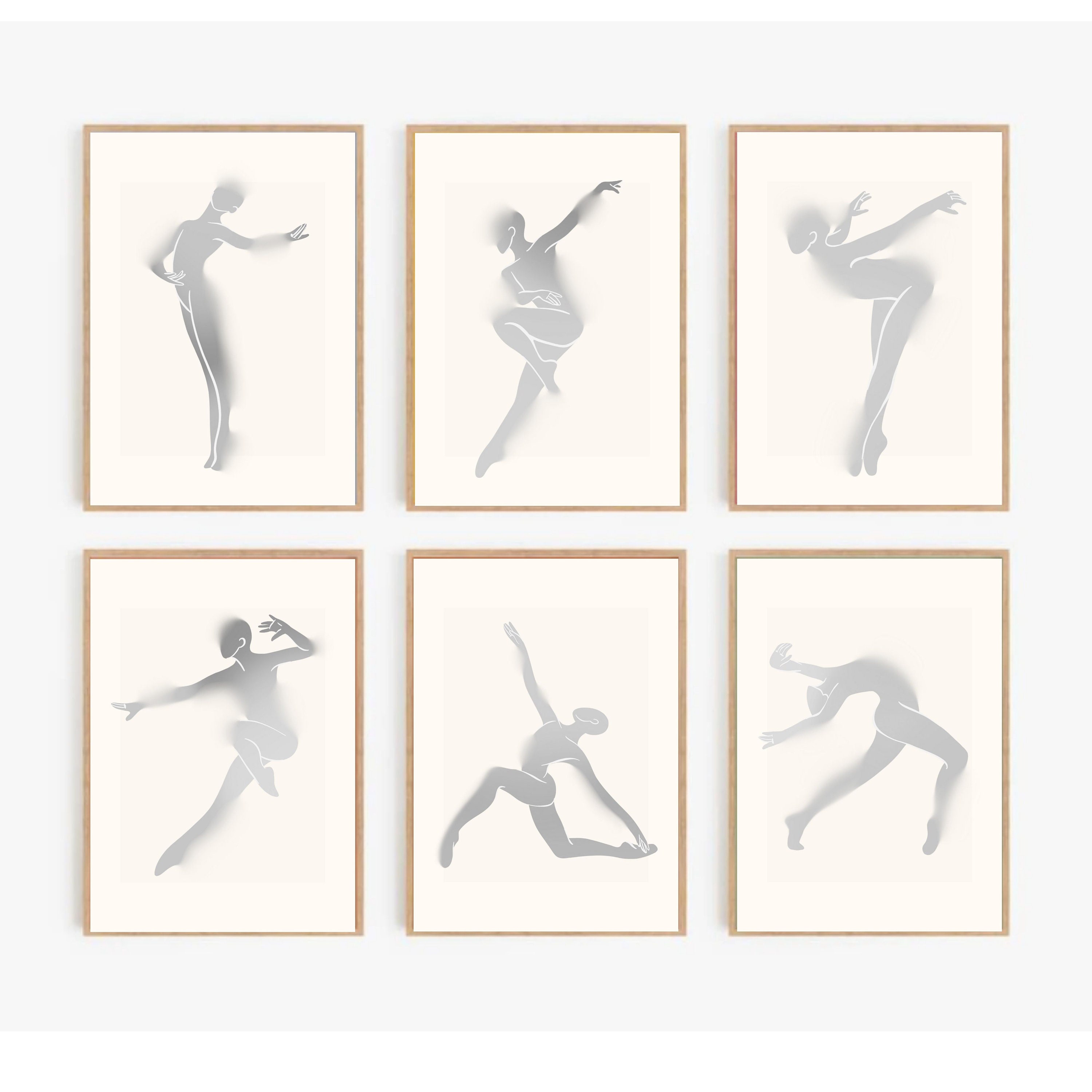 Floral Dancers Printable, Set of 12 Ballerina Printables, Dancer Wall ...