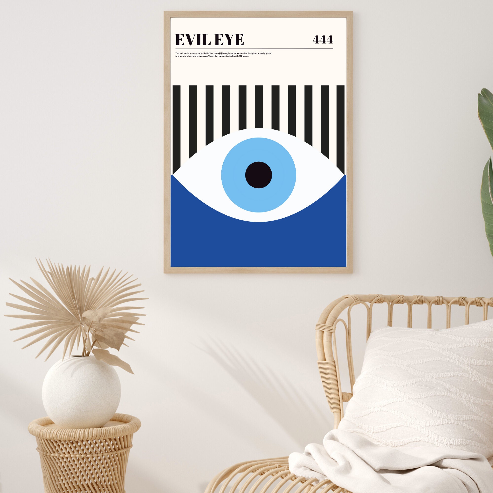 Evil Eye Protection Poster, Evil Eye Print, Bauhaus Poster, Greek Evil ...
