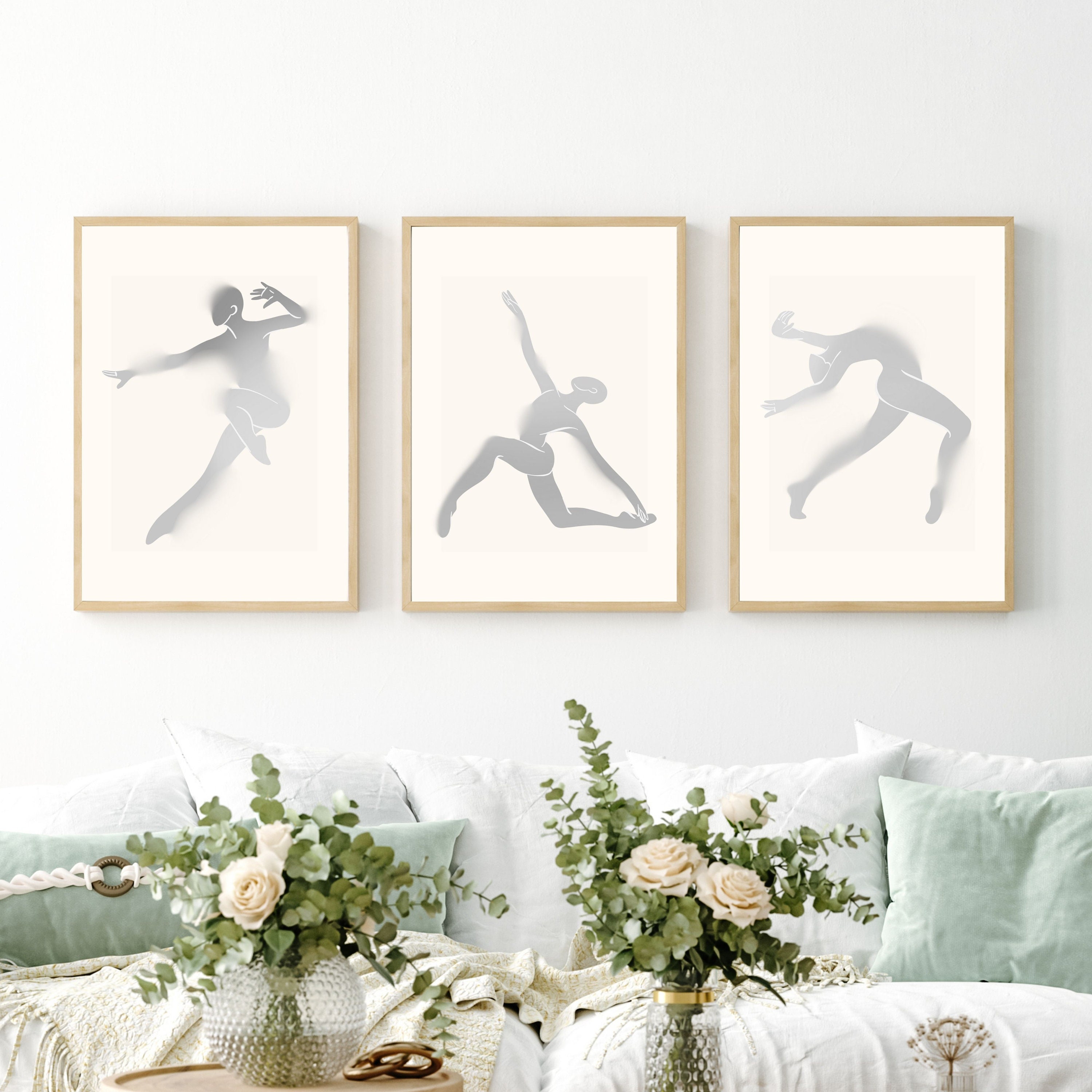 Floral Dancers Printable, Set of 12 Ballerina Printables, Dancer Wall ...