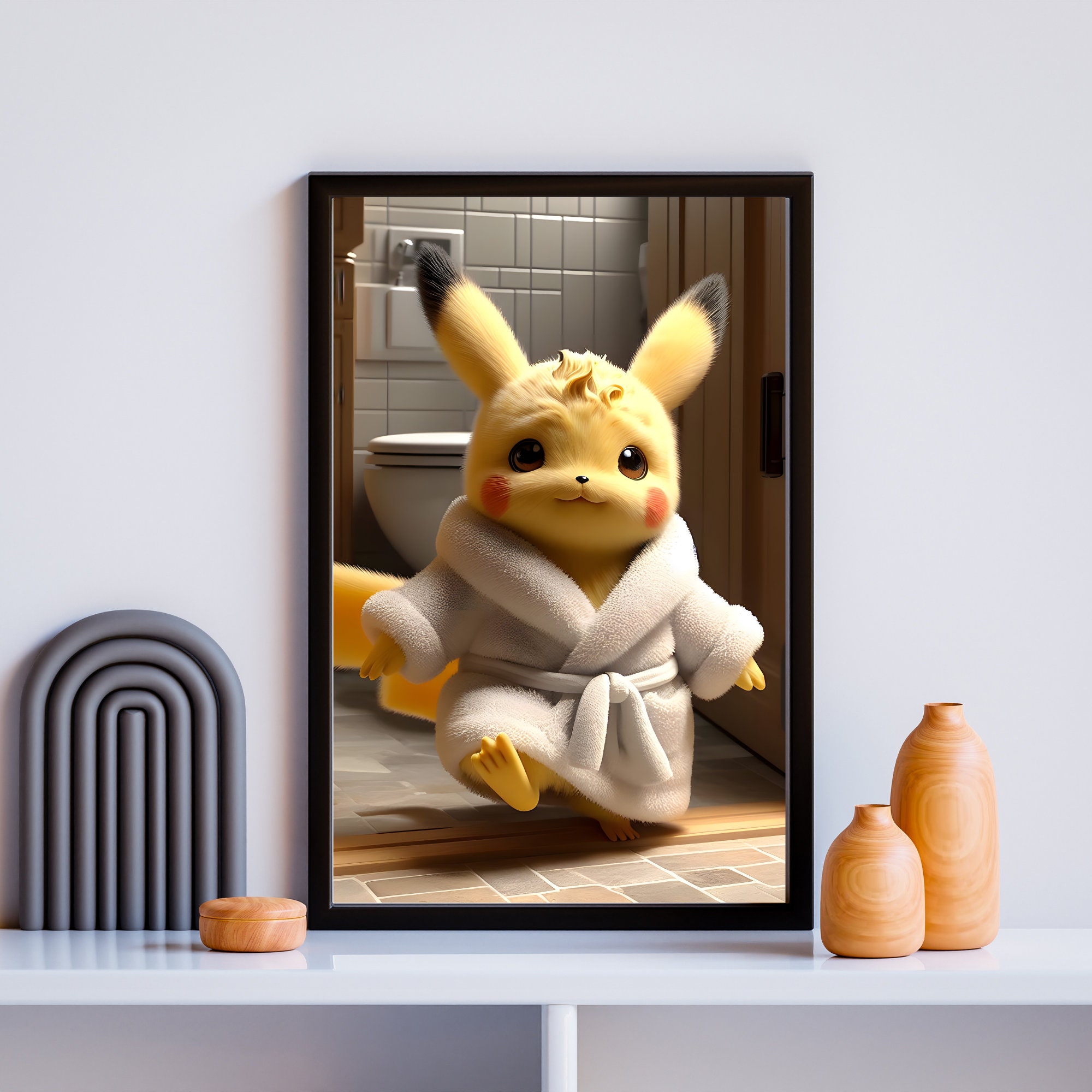 Pikachu Pokemon Digital Print | Printable Pokemon Wall Art | Cartoon ...
