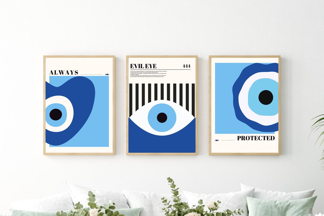 Evil Eye Protection Poster Set, Bauhaus Style (digital Download) - Etsy