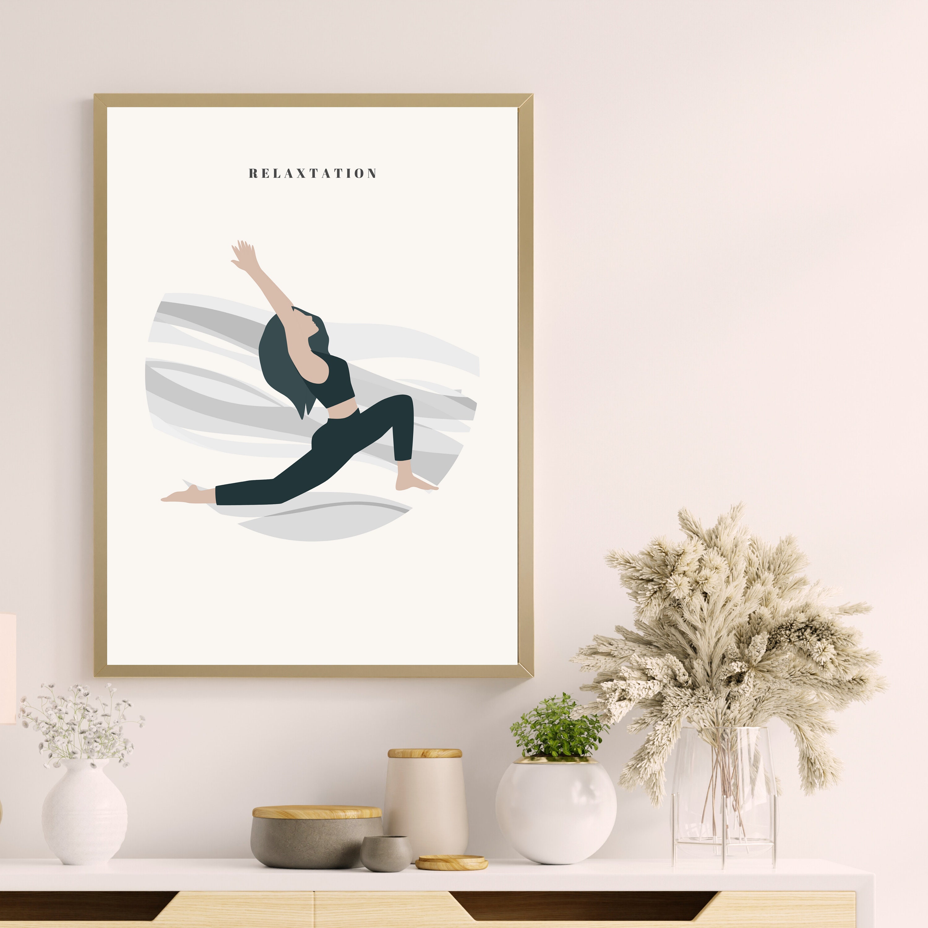 Yoga Wall Decor, Yoga Poster, Set of 6 Printable Poster, Yoga Pose ...