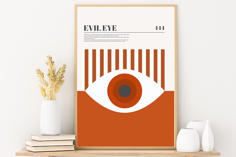 Evil Eye Protection Bauhaus Art Print, Aura Nazar Poster (digital) - Etsy
