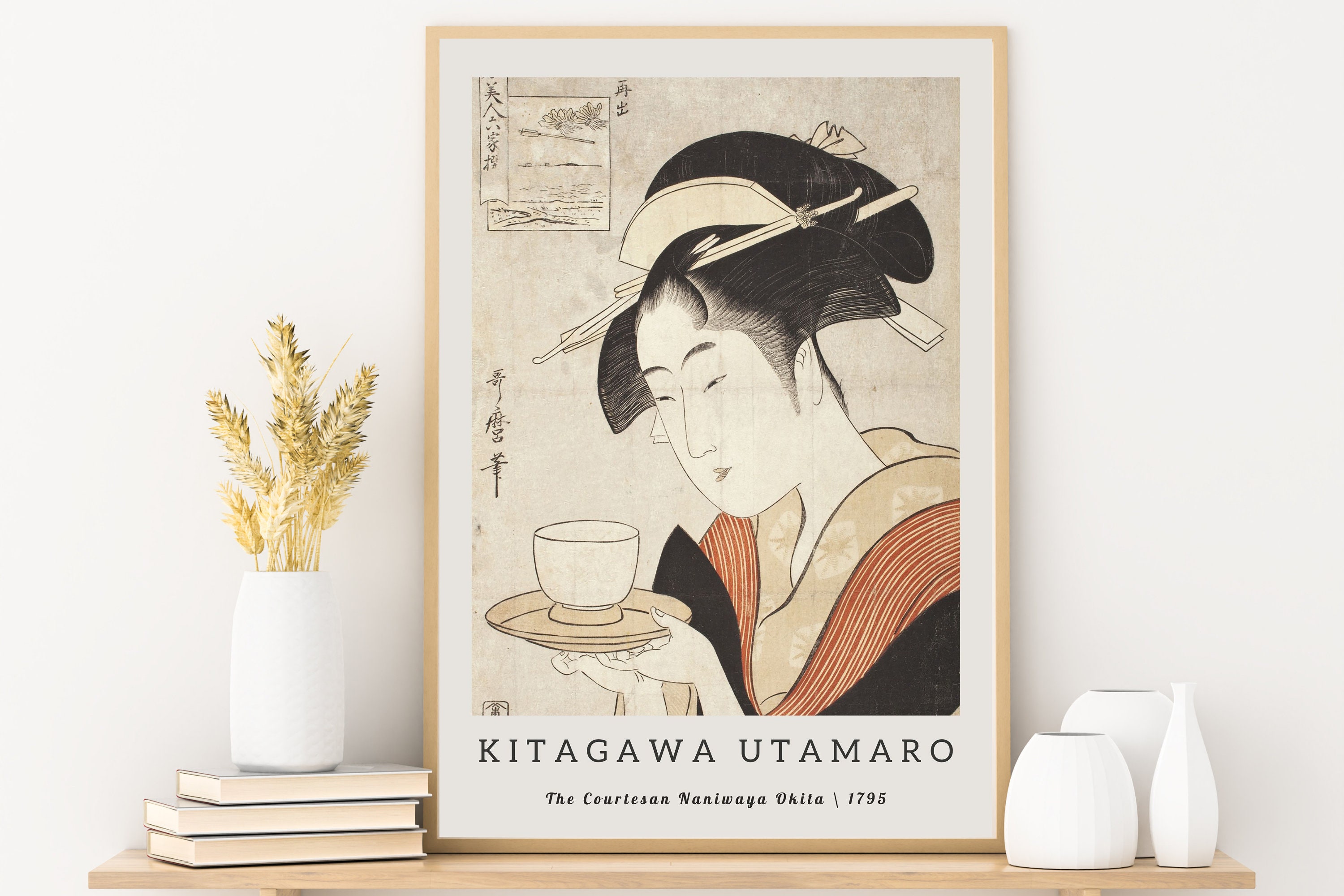 Kitagawa Utamaro Print Set of 3 Japanese Kitchen Wall Art - Etsy