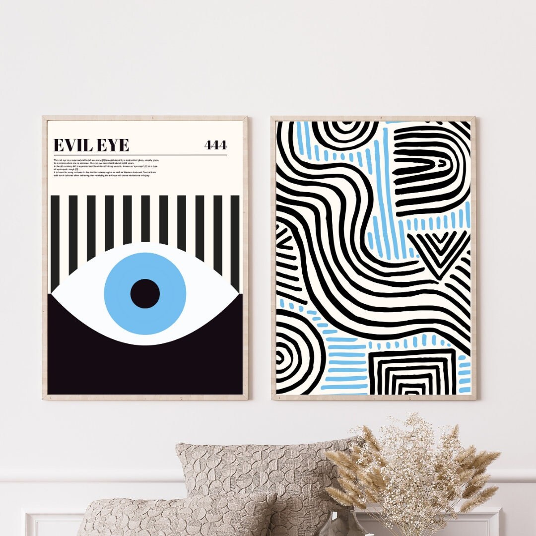 Evil Eye Protection Poster Set, Bauhaus Style (digital Download) - Etsy