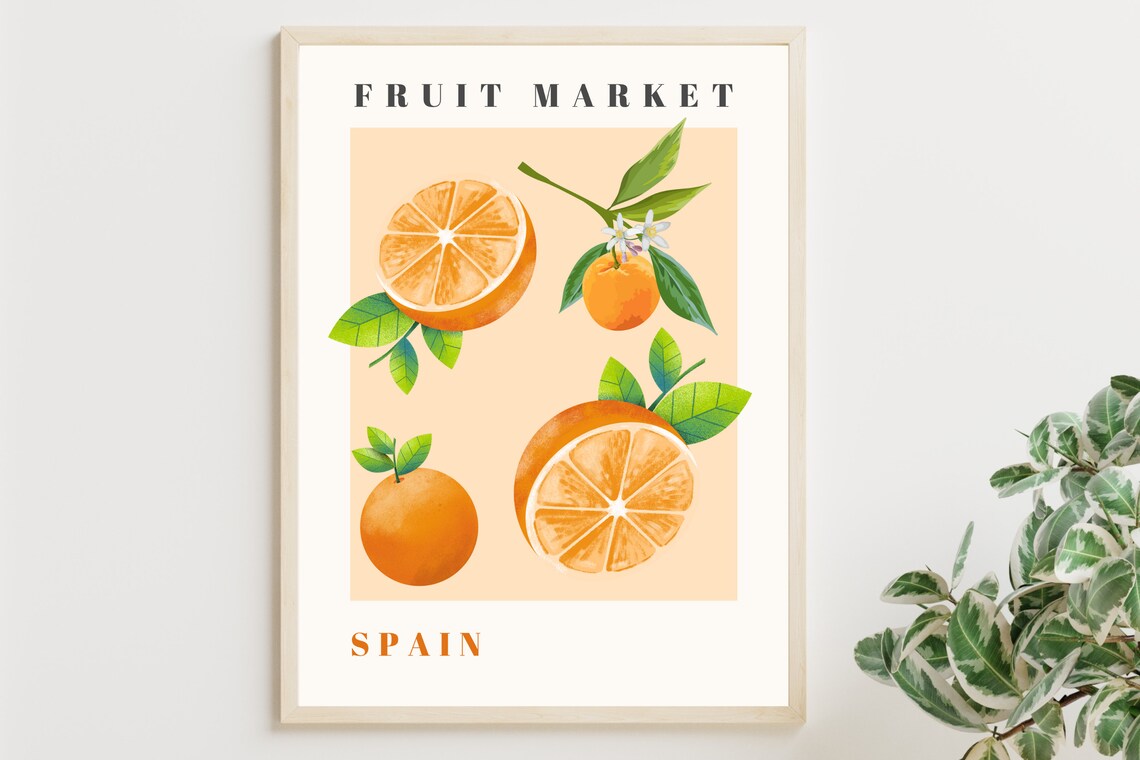Kitchen Printable Wall Artfruit Poster Set of 3 Fruit Market - Etsy