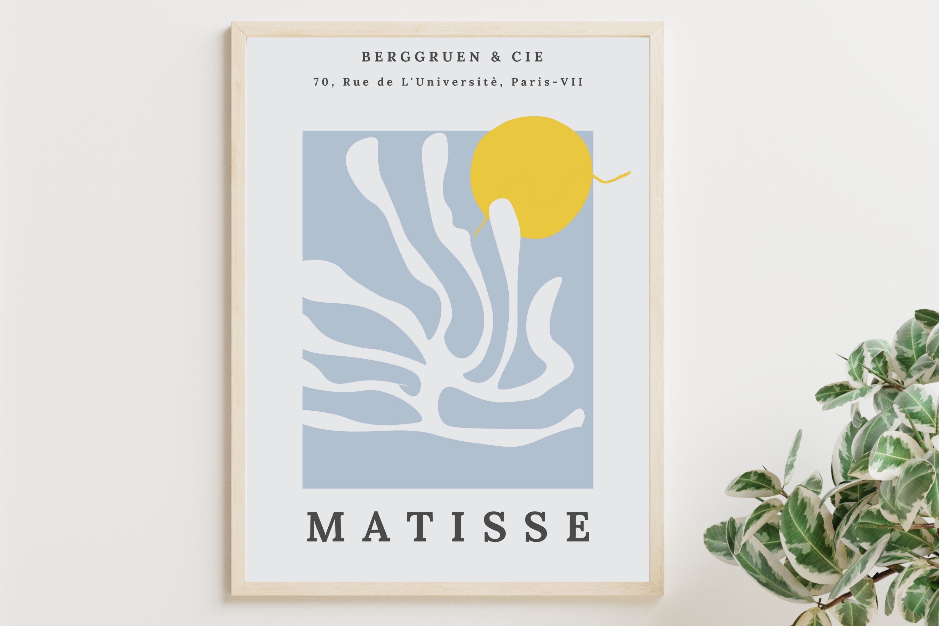 Matisse Blue Set of 3 Prints Beige Matisse Exhibition Poster - Etsy