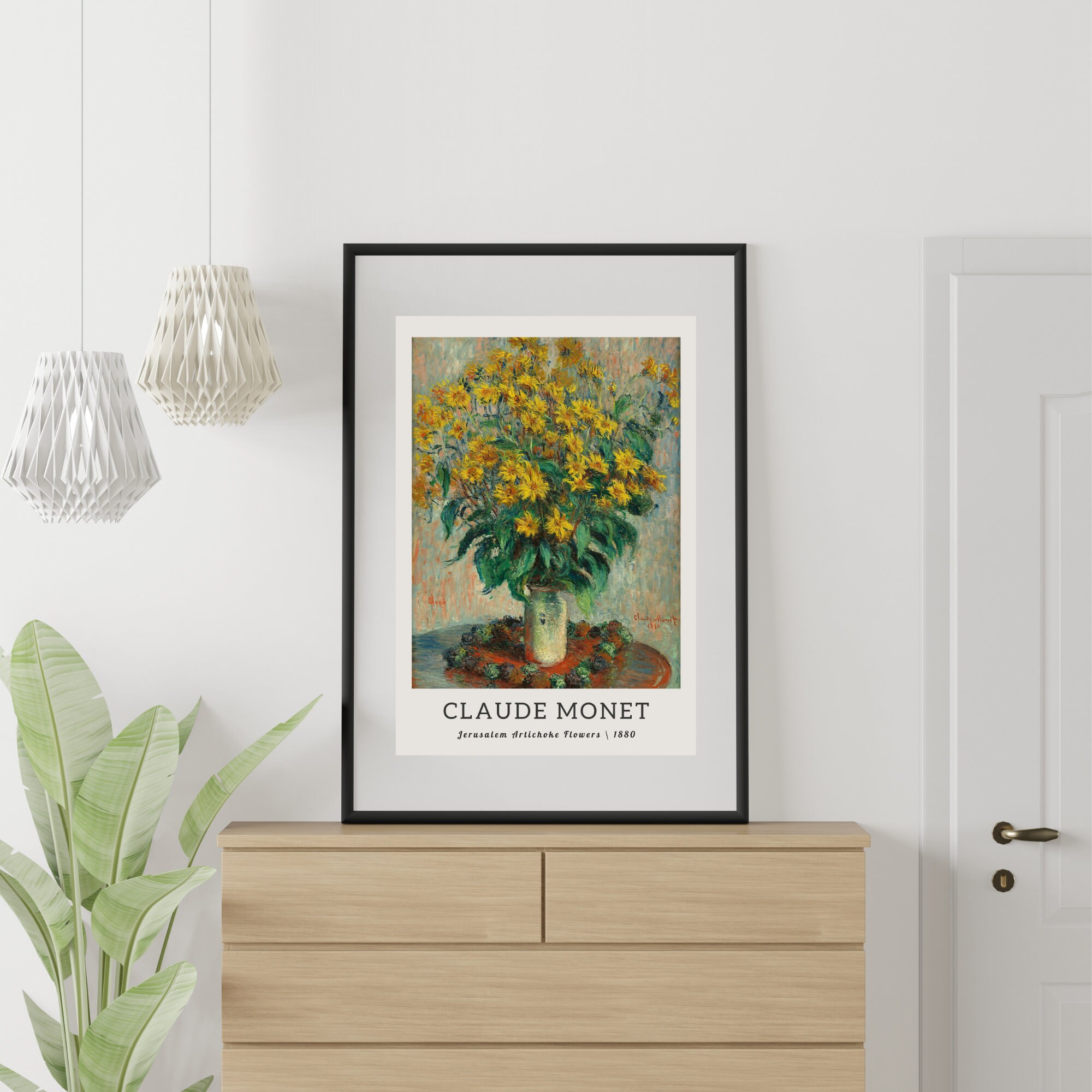 Claude Monet Kunstdruck, französisches Land Wanddekor, Topinambur ...
