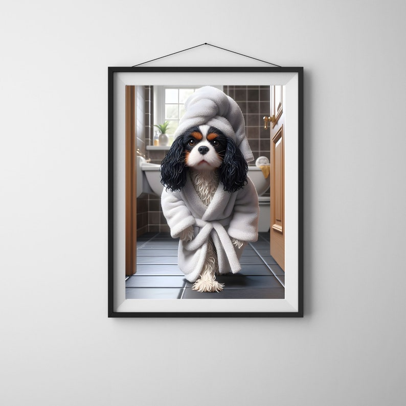 Cavalier King Charles Wall Decor | Bathroom Art Print | Cavalier Photo ...