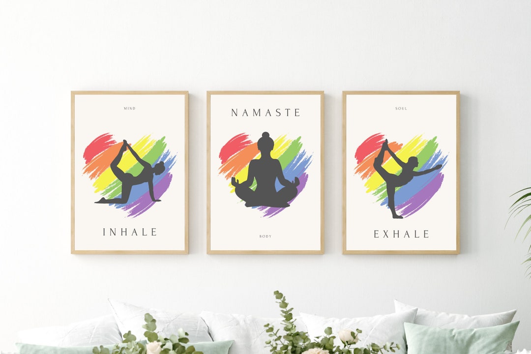 Rainbow Pride Yoga Art Print: LGBT Home Decor (digital Download) - Etsy