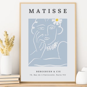 Matisse Blue Set of 3 Prints Beige Matisse Exhibition Poster - Etsy