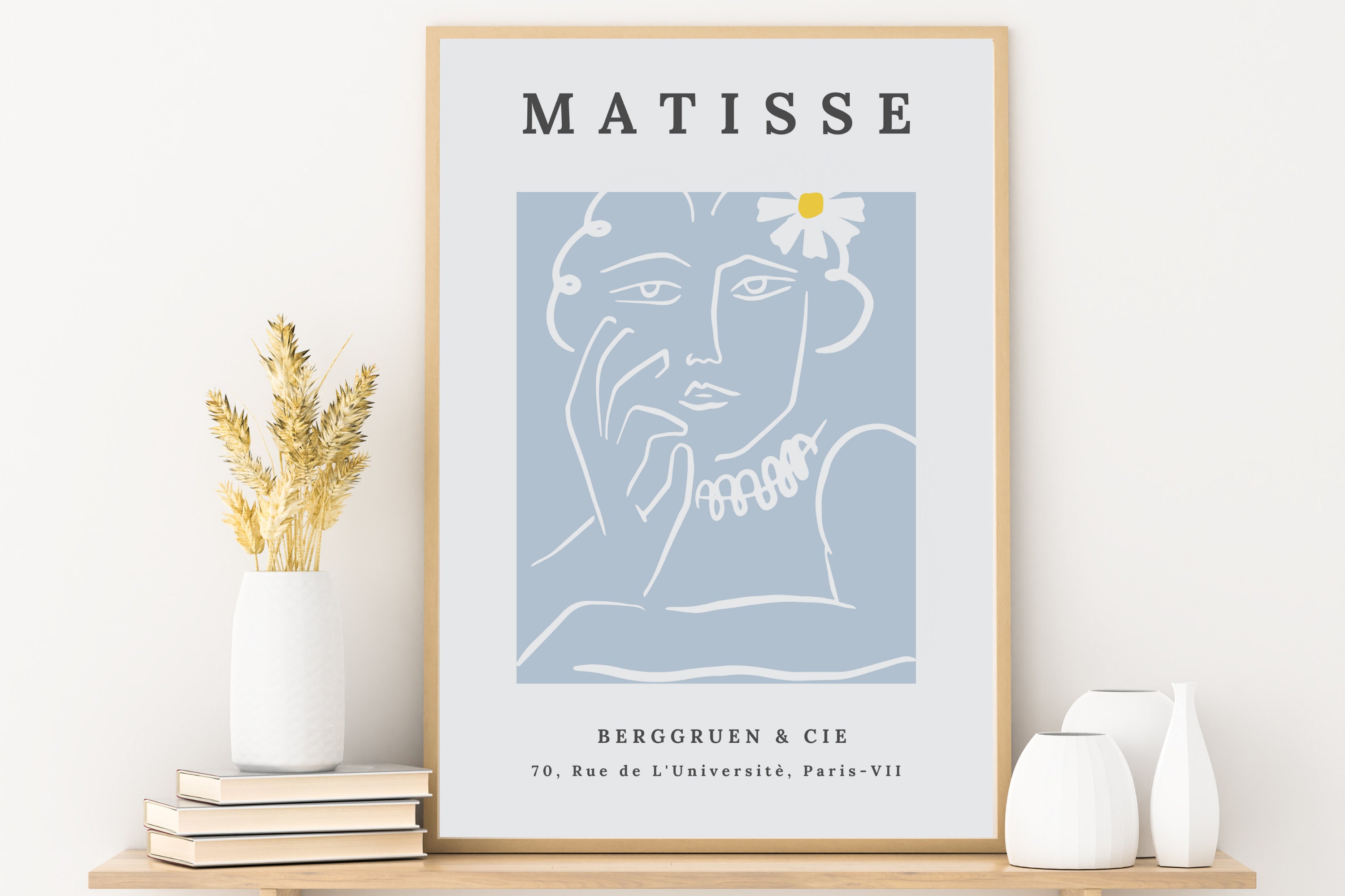 Matisse Blue Set of 3 Prints Beige Matisse Exhibition Poster - Etsy