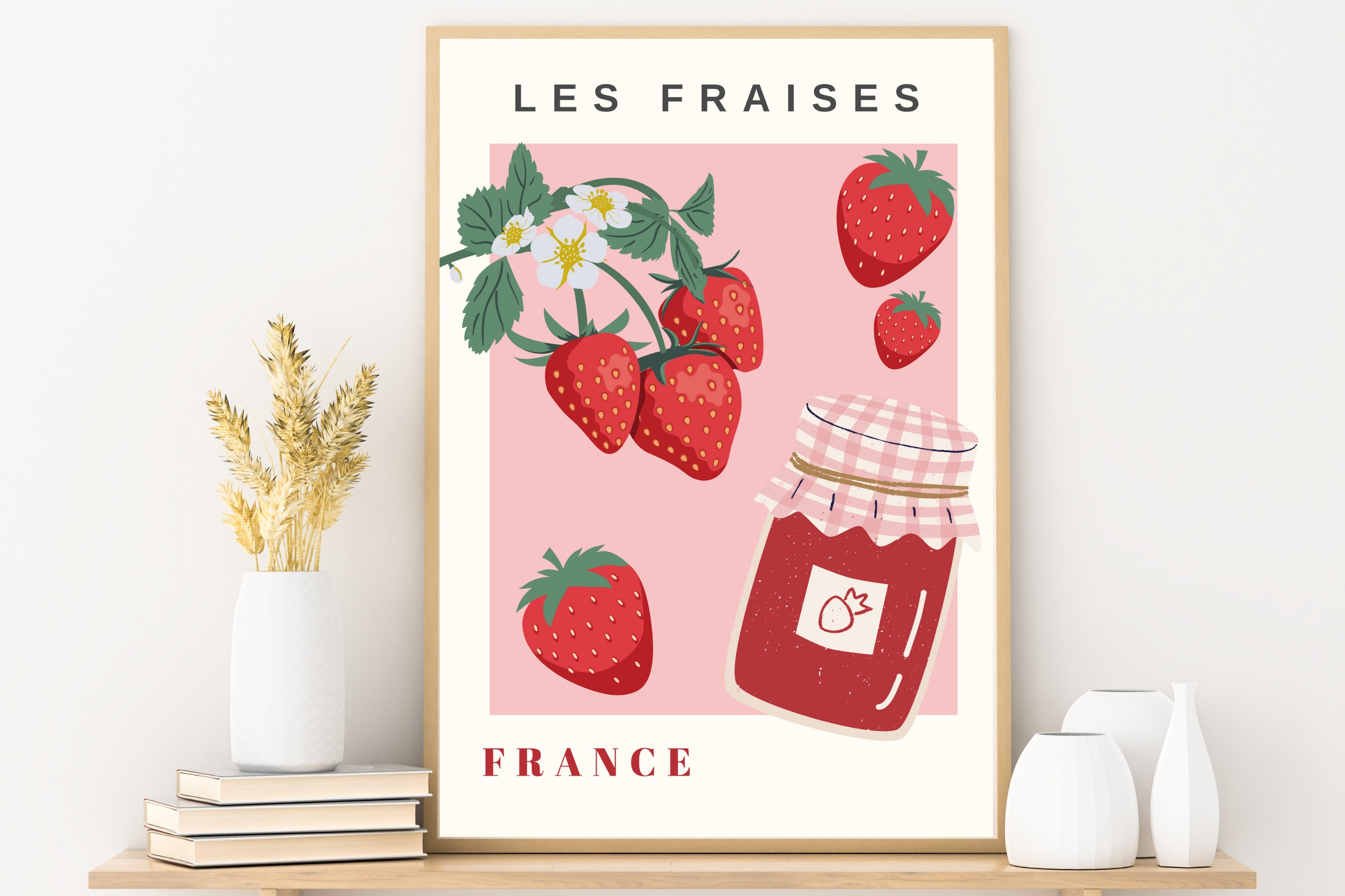 Kitchen Printable Wall Art, Fruit Poster Set of 3, Fruit Market Poster ...