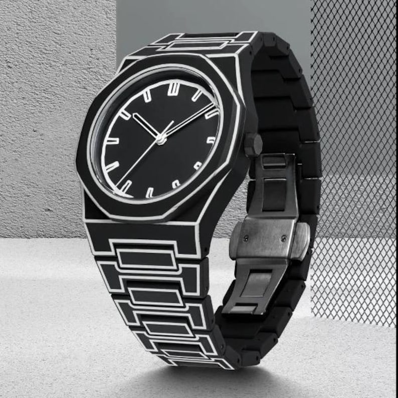 Lightweight Waterproof 2D "sketched Look" Art Watch Unisex (white/black ...