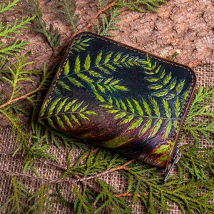 Fox Wallet Hand-tooled Wallet Leather Wallet Leather Purse With Red Fox ...