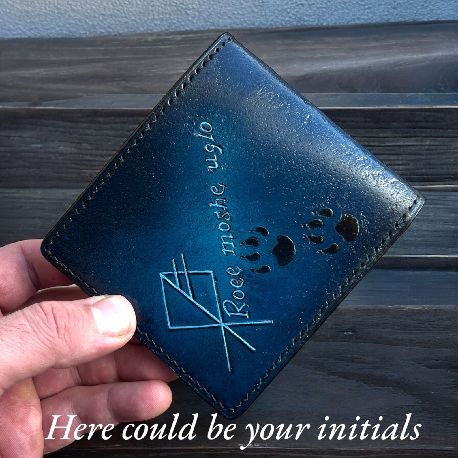 Hand-tooled Leather Wolf Wallet: Carved Bifold Wallet - Etsy