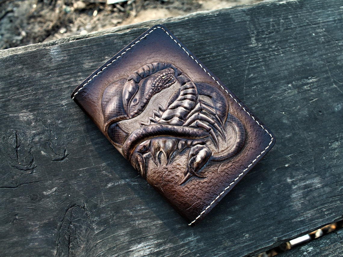 Scorpion Passport Cover Snake Passport Wallet Men's | Etsy